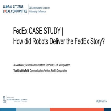 FedEx CASE STUDY | How did Robots Deliver the FedEx Story? | PPT