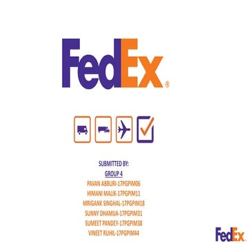 FedEx Supply Chain Management | PPTX