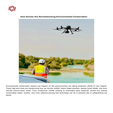 How Drones Are Revolutionizing Environmental Conservation | PDF