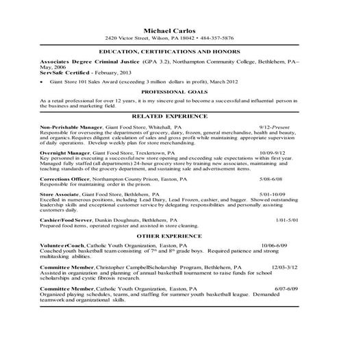 Carlos_Resume | DOCX | Business | Business and Finance