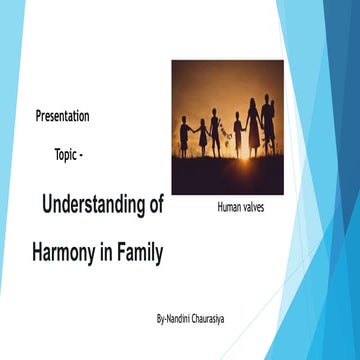 UNIVERSAL HUMAN VALUES - Harmony in the Family and Society | PPTX