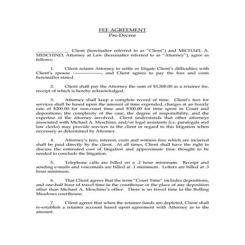 Fee agreement | PDF
