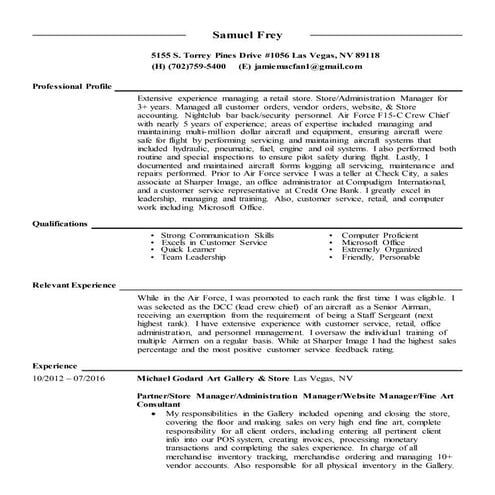 Samuel Frey's new Resume | DOCX