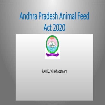 AP Animal Feed Act 2020 Act no 37 Dt 18.12.20