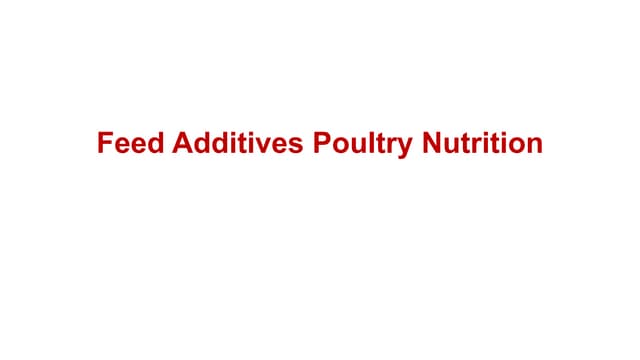 Poultry Feed formulation | PPT