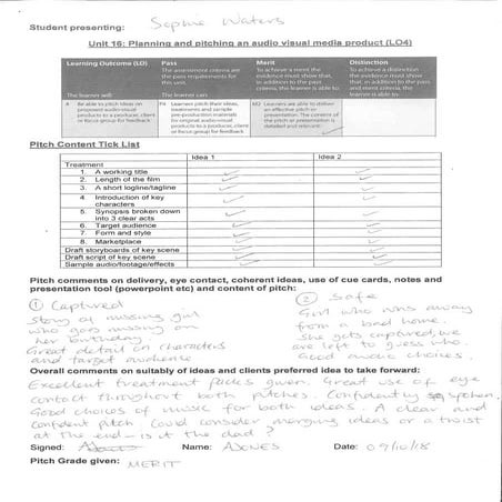 PITCH FEEDBACK | PDF