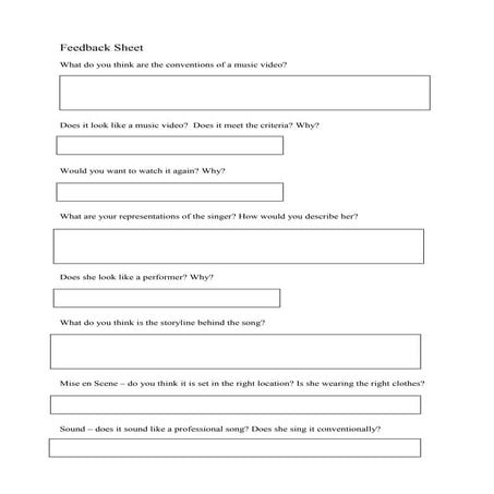 Feedback sheet | PDF