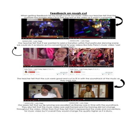 Feedback on rough cut | PDF