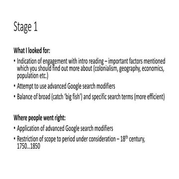 Feedback on stages 1 3 of ir essay | PPT