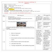 Feed back training &workshop 1 lesson plan 2014 2015 | PDF