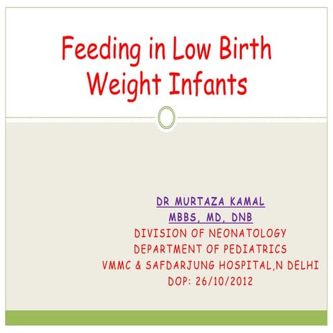 Nursing management of low birth weight(lbw) babies