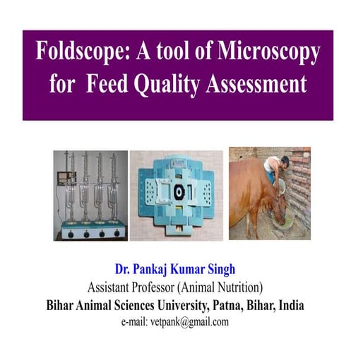 Foldoscope: A tool of Feed Microscopy for Feed Quality control of ...