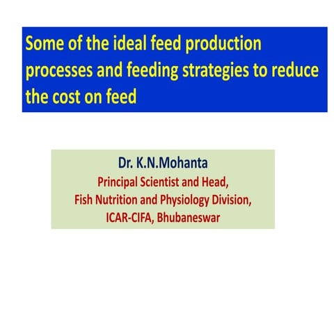 Feed Production & Feeding strategy for farmers | PPTX