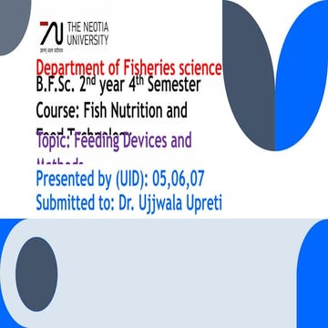 Fish Feeding device and methods , Feed technology.pptx