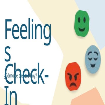 Feelings Check-In. ¿Cómo te sientes hoy? | PPTX