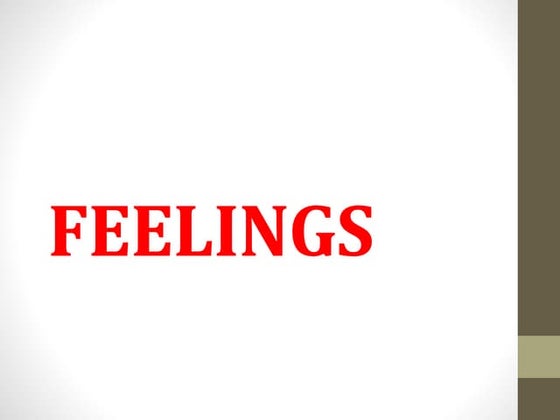 Feelings and emotions | PPT