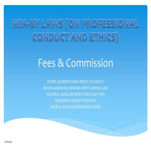 Fees & commission (group 6) | PPT