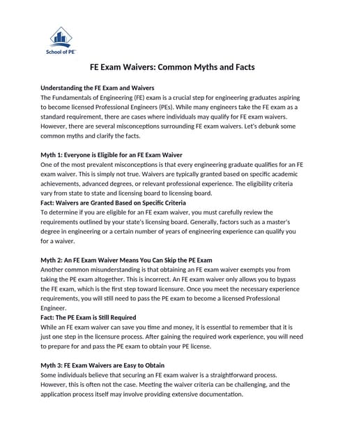 Do Mechanical Engineers Need to Take the FE Exam Facts You Should Know ...