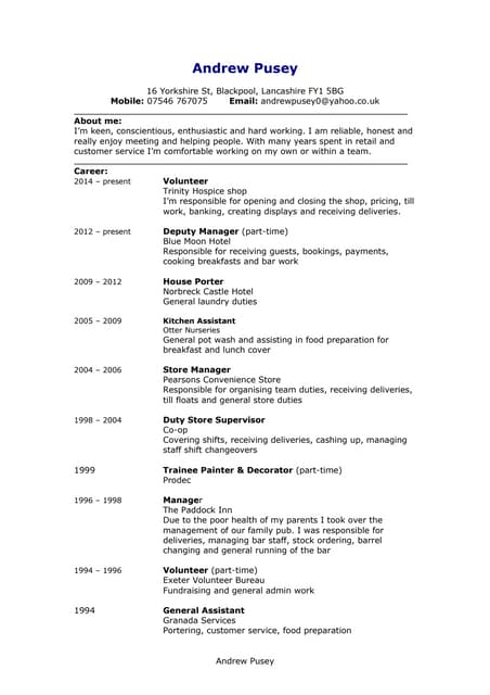 Kara cloynes CV | PDF