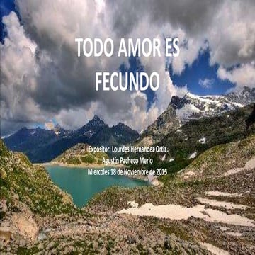 Tema Semana de la Familia Todo Amor es Fecundo. | PPSX