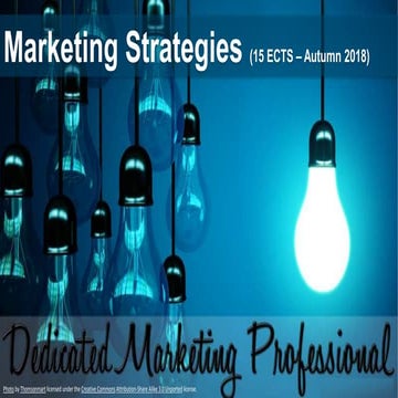 Marketing strategies autumn 2018 course intro slides | PPT