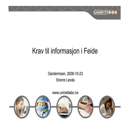 Krav til informasjon i Feide | PDF