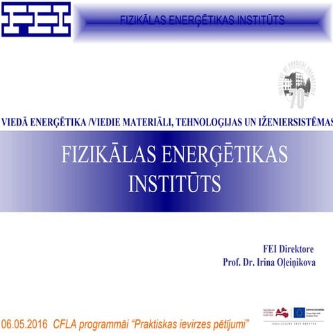 FEI sadarbibas virzieni programmai "Praktiskās ievirzes pētījumi" | PPT