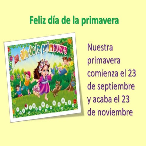 Feliz día de la primavera | PPTX