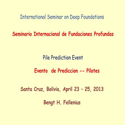 Fellenius prediction presentation | PPTX
