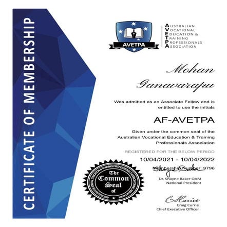 Fellow (Associate )_Certificate _ AVETPA_Mohan Ganavarapu.pdf