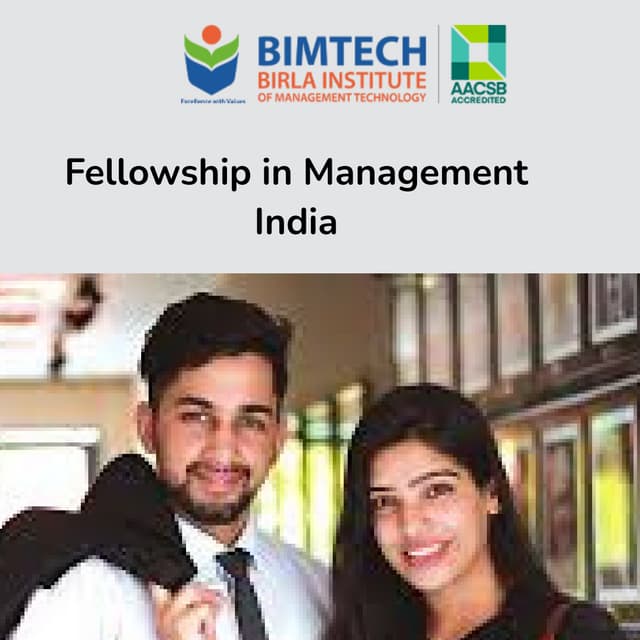 Fellowship Programme in Management India | PDF