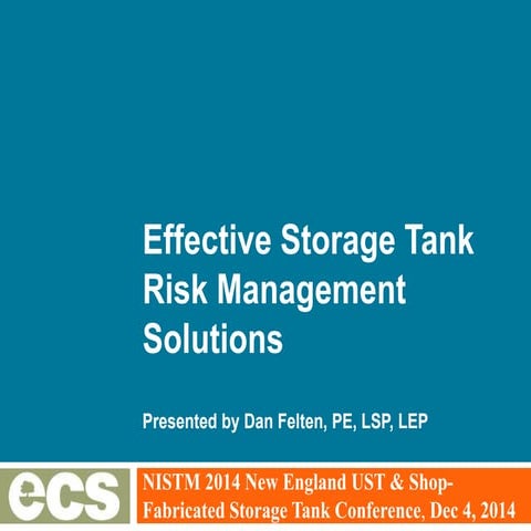 Effective Storage Tank Risk Management | PPTX | Motor Insurance | Insurance