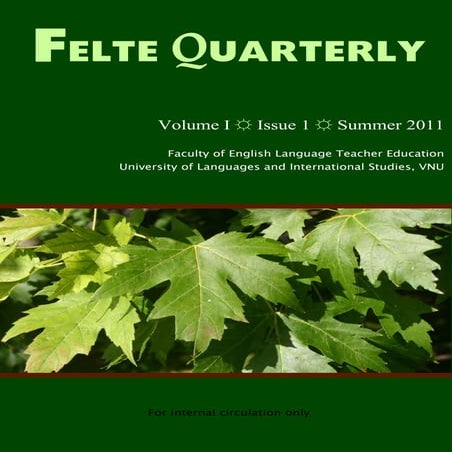 Felte quarterly volume 1 - issue 1 - s.e | PDF