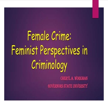 Female crime | PPT | Free Download