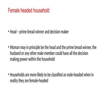 Female Headed househld in india and uttar pradeshptx | PPTX