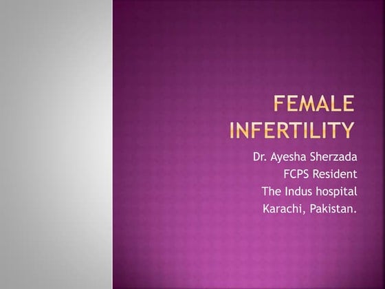 Investigations for infertile couple | PDF