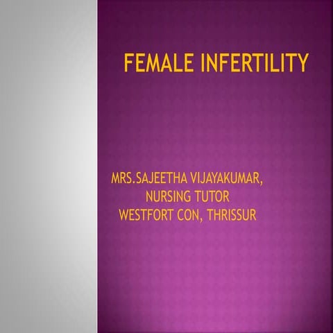 Female infertility | PPT