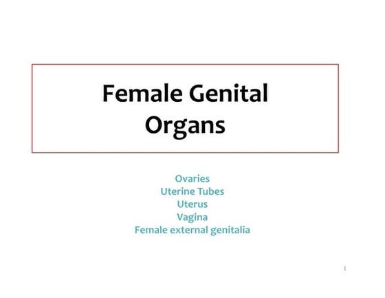 OVARIES and fallopian tube anatomy and ohysiology | PPTX