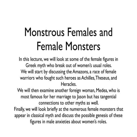 Female Monsters | PPT
