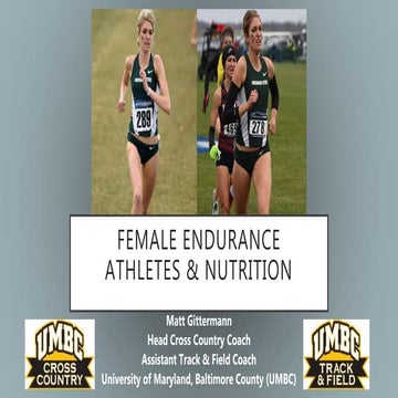 Female Endurance Athletes & Nutrition | PPTX