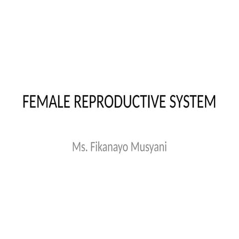 Female reproductive system | PPT