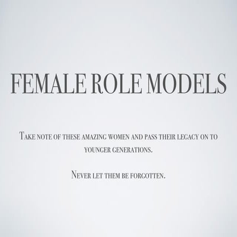 Female Role Models | PDF
