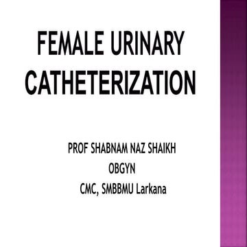 Female urinary catheterization by dr naz ptx (1) | PPTX