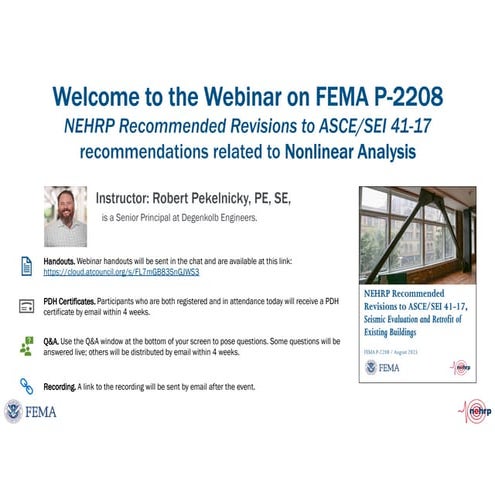 FEMA P-2208 (Nonlinear Analysis) Webinar Presentation.pdf