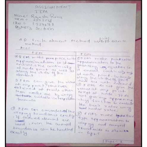 Fem assignment 1 | PDF