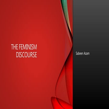 Feminism discourse | PPTX