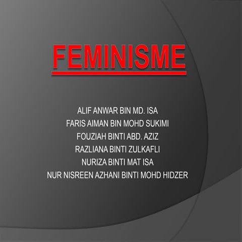 Feminisme | PPTX