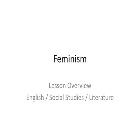 Feminism_Lesson.pdf for grade 10 learner | PDF