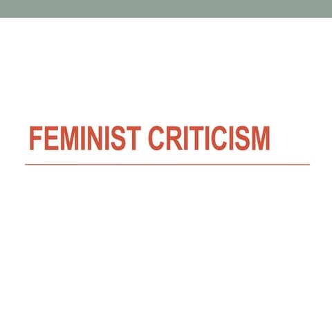 Brief Introduction to Feminism | PPTX