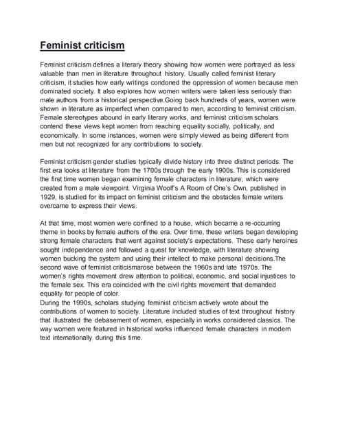 Literary criticism presentation | PPT